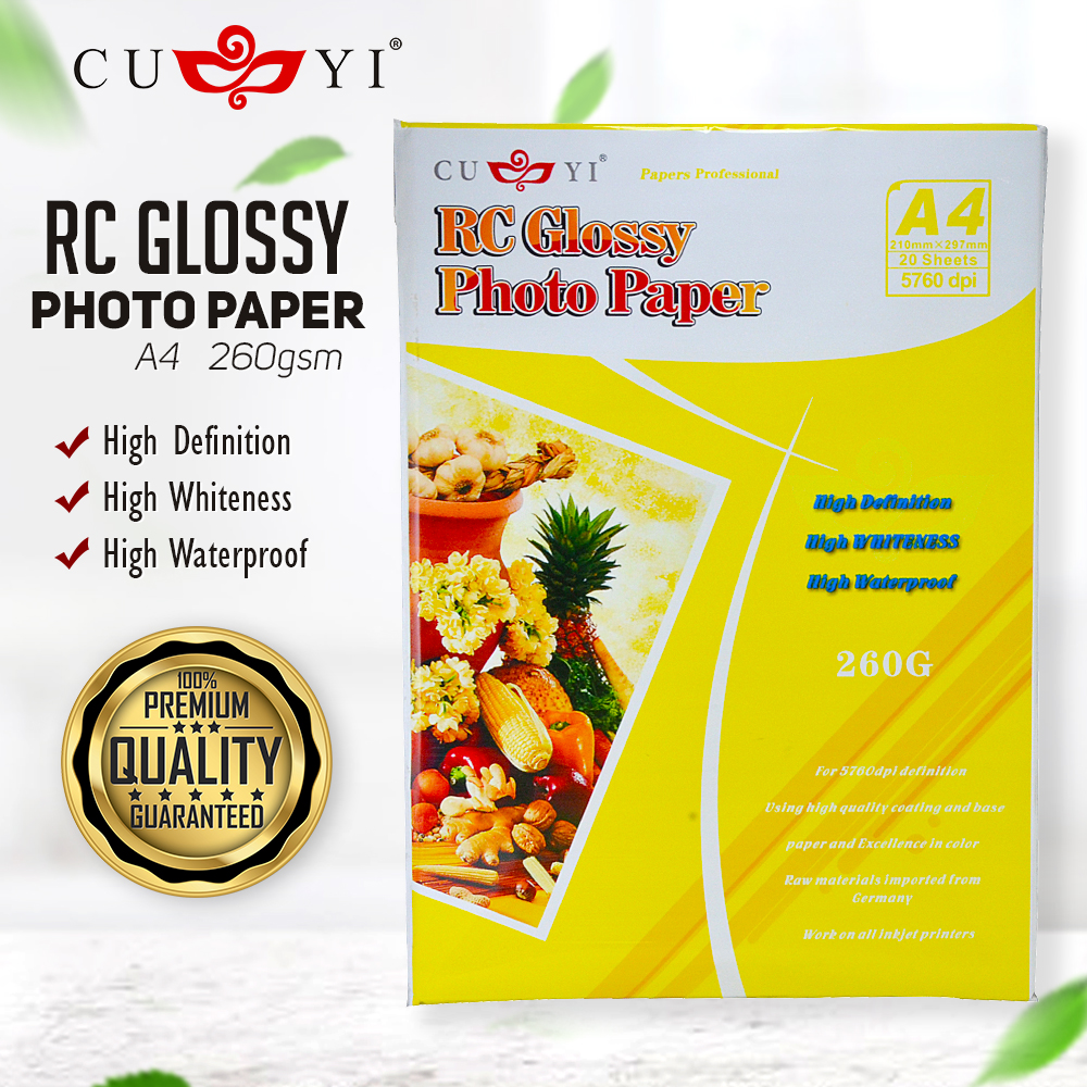 FMP CUYI RC Glossy Photo Paper 260gsm Resin Coated Inkjet Photo Paper ...