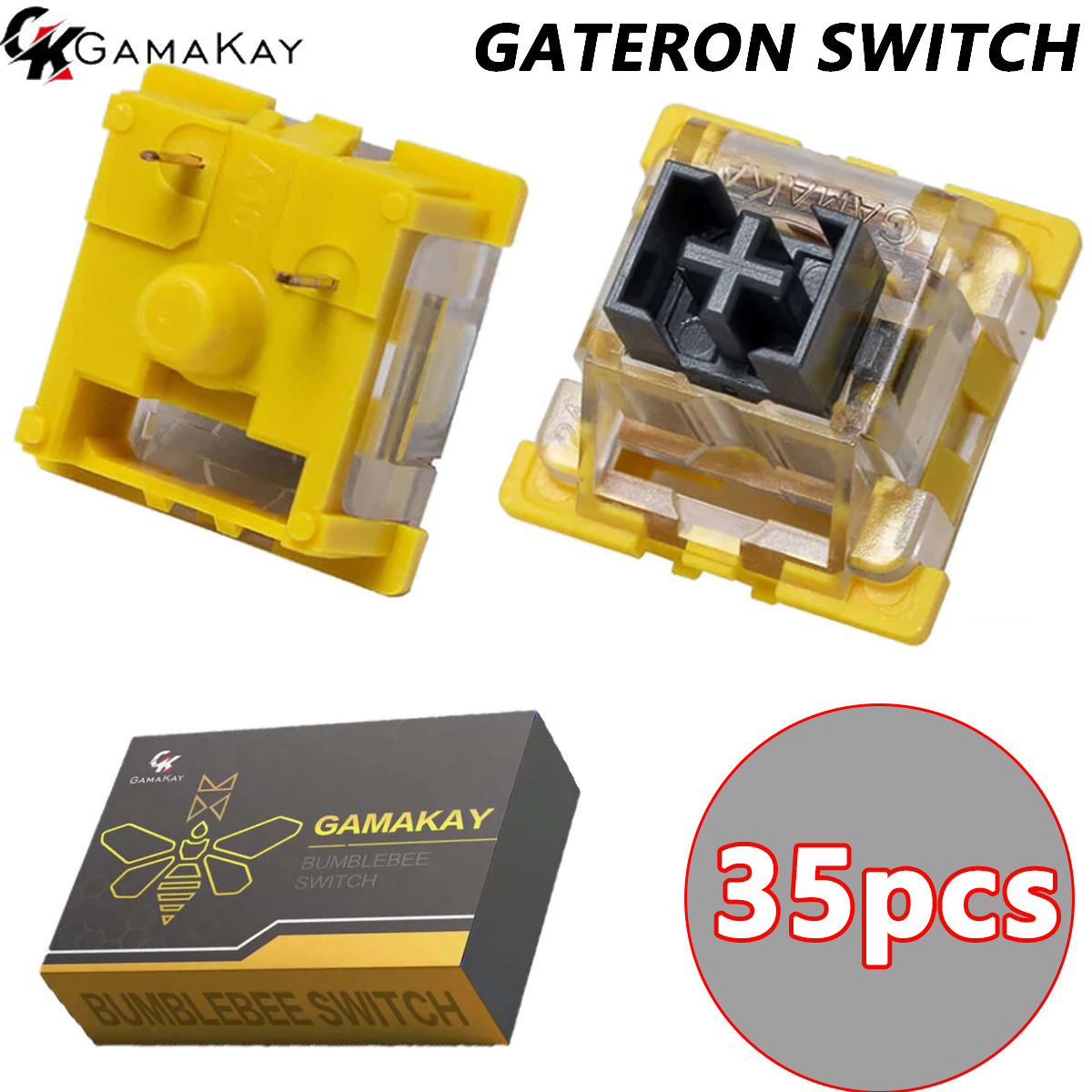 Gamakay 3 PIN/5 PIN Outemu Mechanical Switches Mechanical Keyboard Red ...