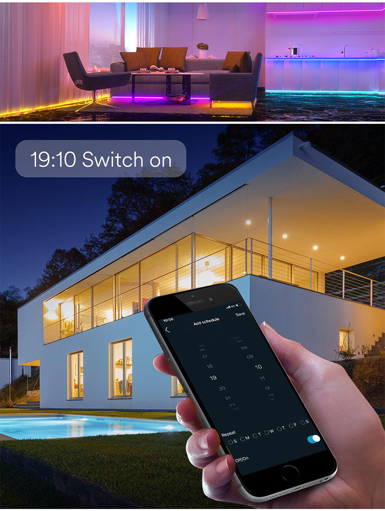 ไฟเส้น RGBCW มีแสงขาว | Tuya All Colors IntLight ไฟแต่งห้องอัจฉริยะ มี ...