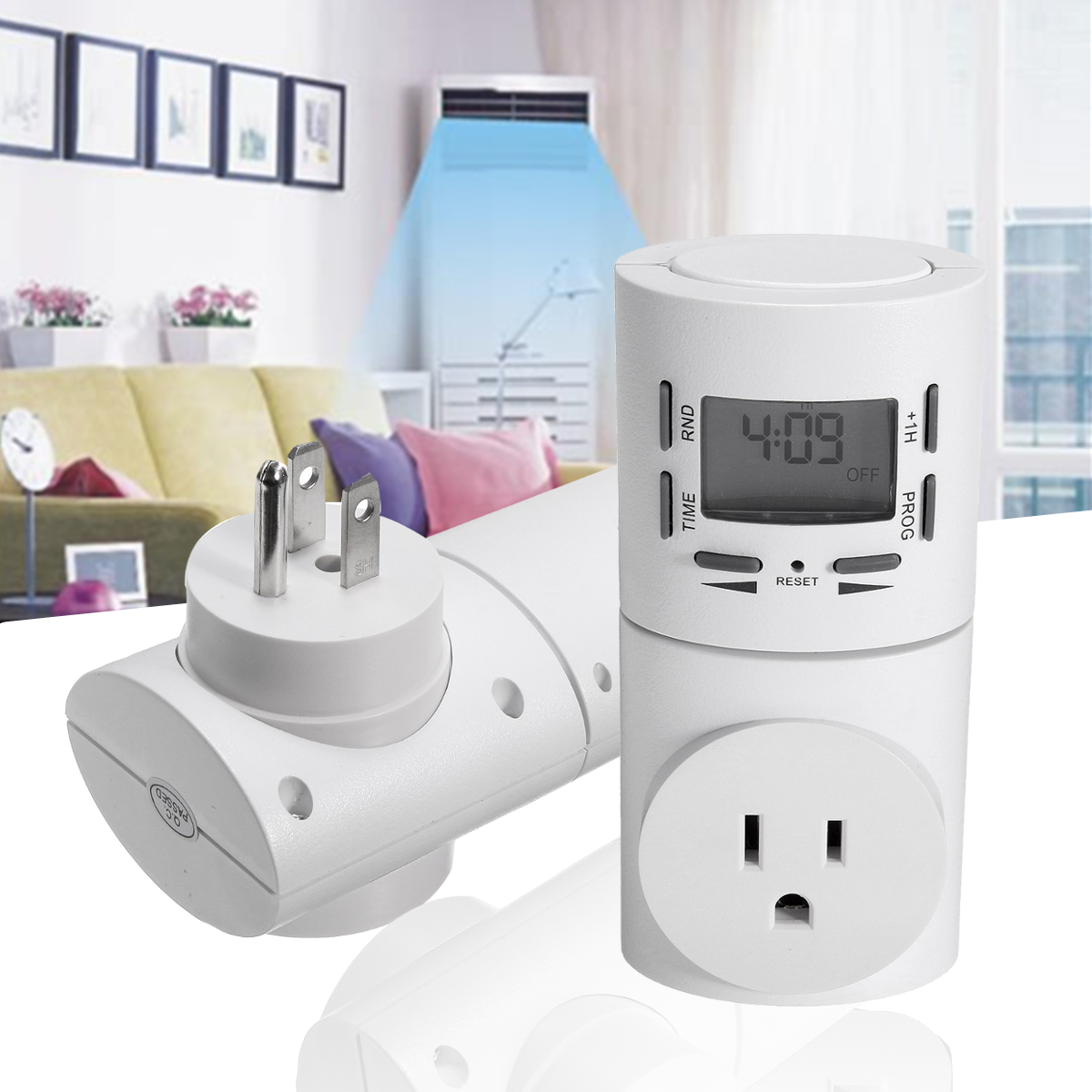 7 Day Digital Electronic Premium LCD Programmable Timer 10A Plug-in ...
