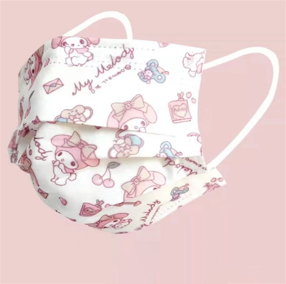50Pcs adult mask cartoon cute disposable mask Pochacco Melody ...