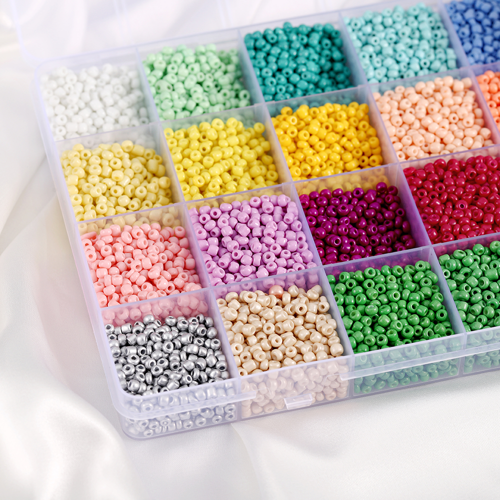 10-24 Colors Beads Jewelry Making Kits 2/3mm Glass Seed Beads for Kid ...
