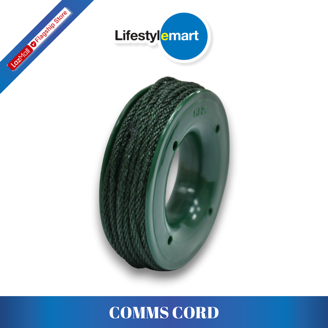 [Lifestylemart] Army Comms Cord With Spool / Reel | 1.5mm thick | 50mm ...