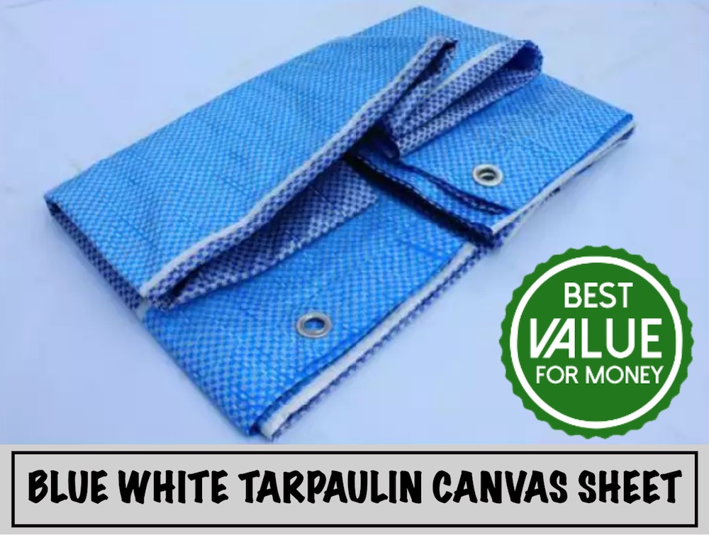Tarpaulin Canvas/ Blue White Canvas Sheet/ Canvas Cover/ Painting Sheet ...