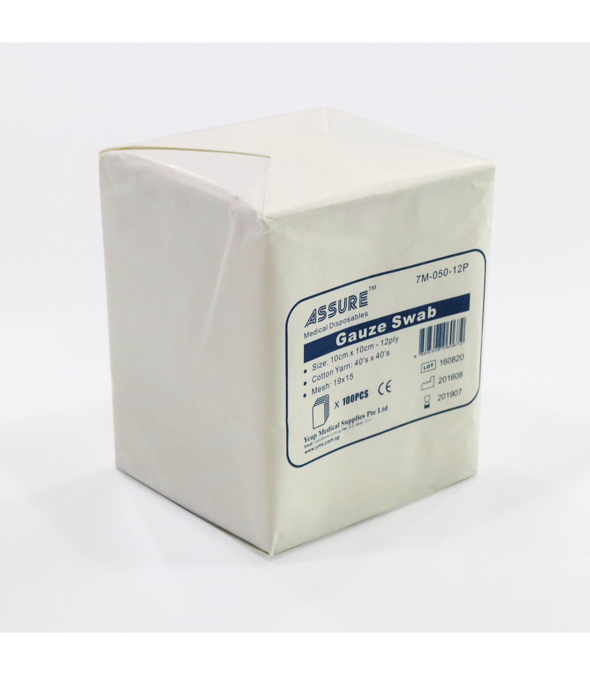 ASSURE Gauze Swab (12 Ply, 10cm x 10cm, Mesh 19 x 15, 100pcs / pkt ...