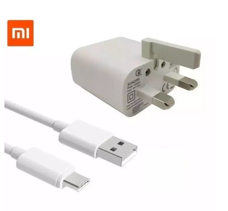 Mi 3 Pin Super Fast Charger UK PLUG 18W (Type C) | Daraz.lk