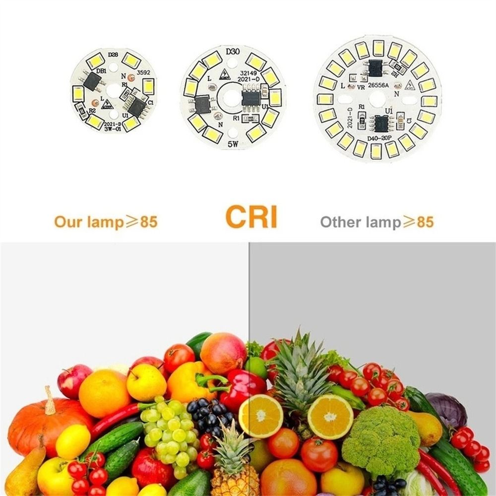 5pcs Round LED Chip Warm White IC Driver 3W 5W 7W 9W 12W SMD 2835 ...