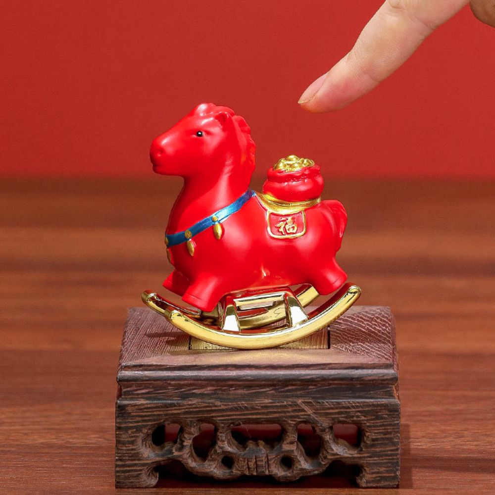 Cute Resin Year of The Horse Zodiac Ornament with Blessing Word ...
