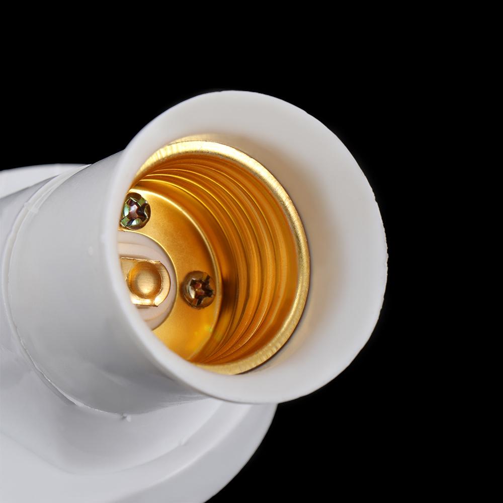 Wall Mount E27 Base Socket Converter Plastic Oblique Adapter Light Base ...