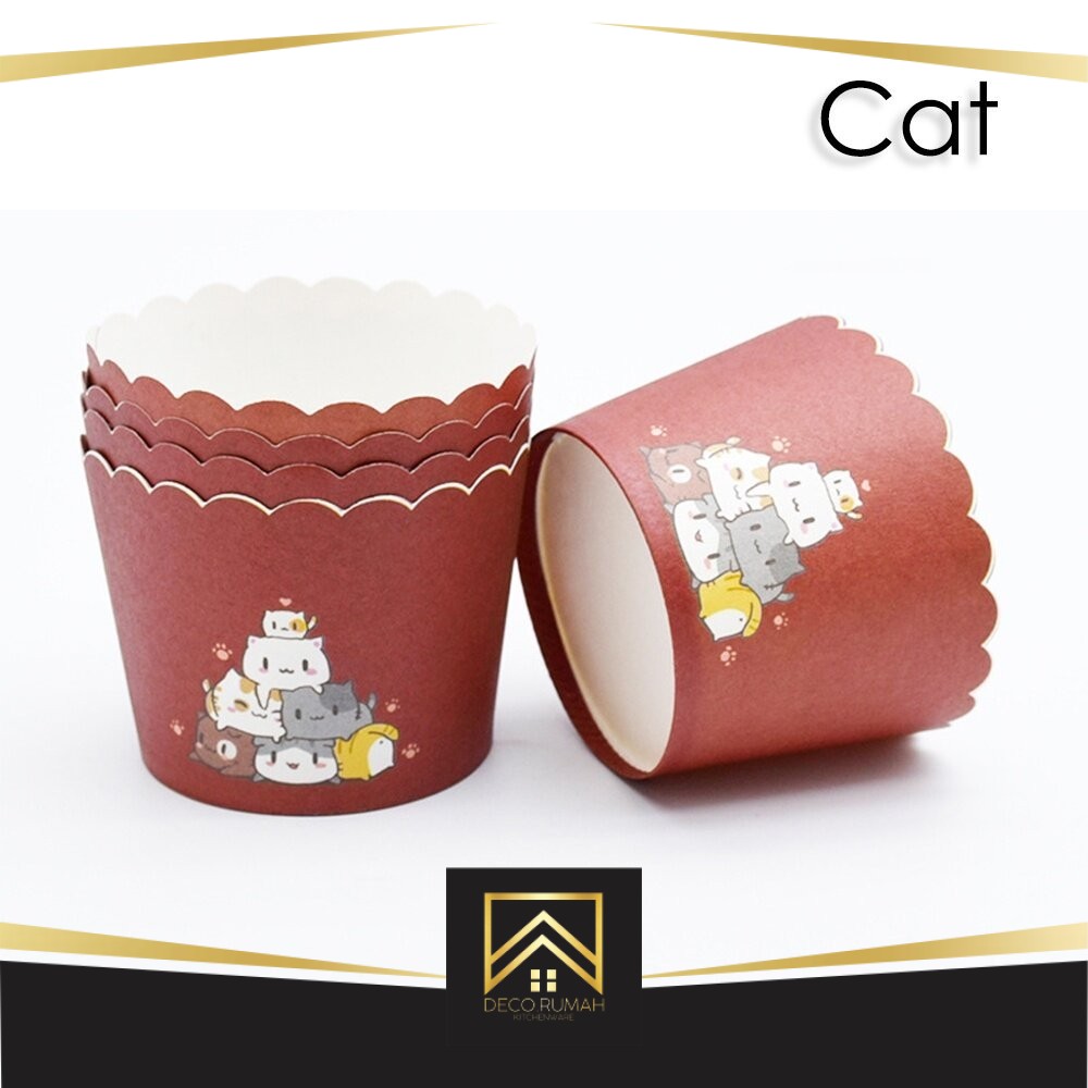 DR Kek Cawan Kertas 50PCS Bekas Bercorak Comel Kartun Cupcake Baking ...