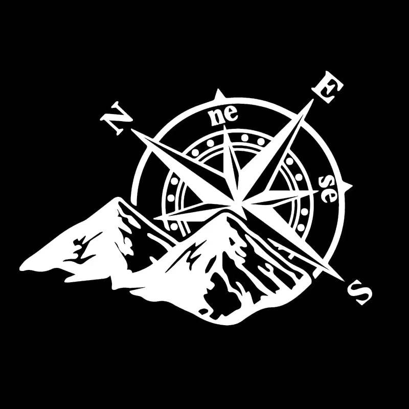 Compass Navigation Mountain Car Stickers Auto Body Stickers Styling ...
