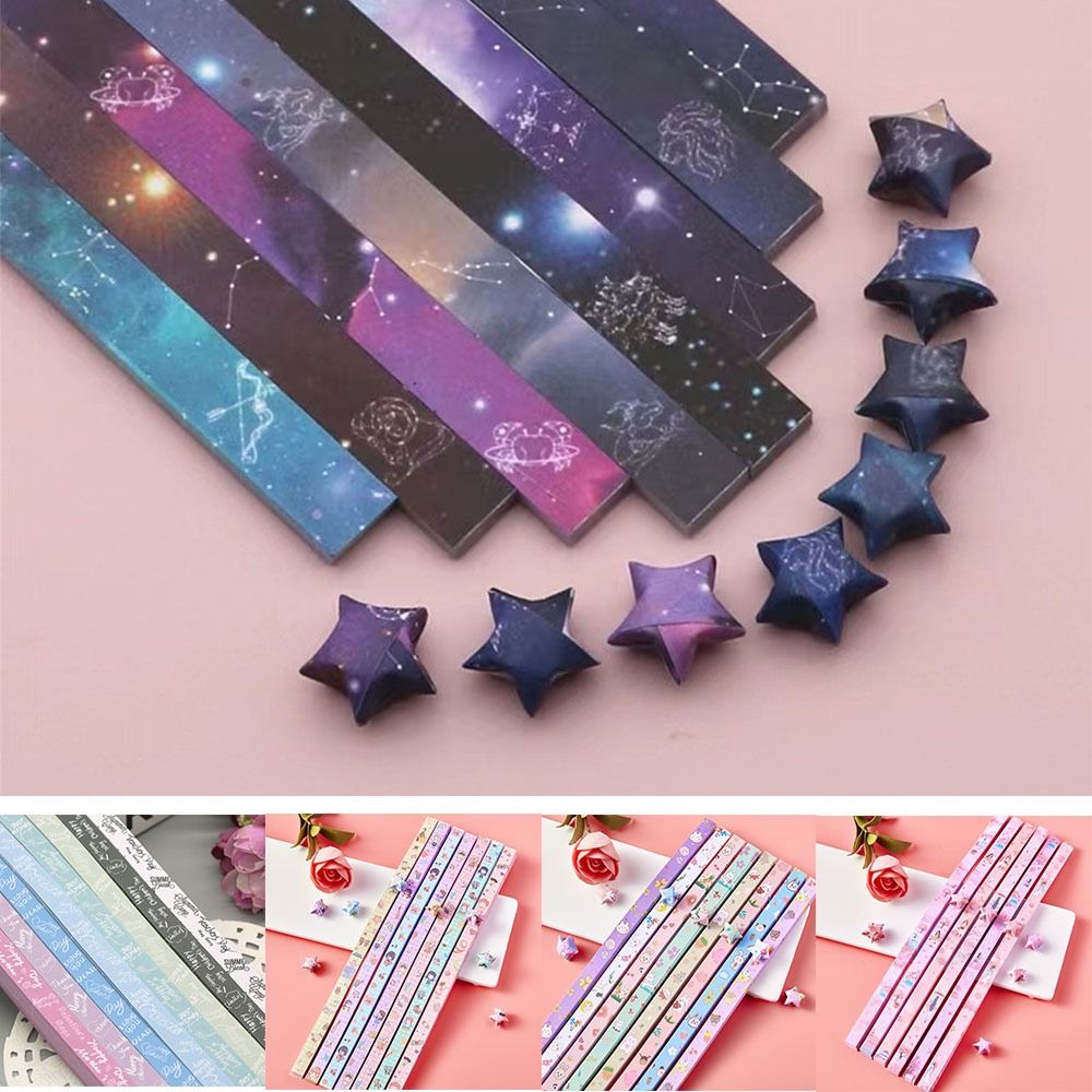 540 Sheets Colorful Star Origami Paper Cartoon Single Sided Star Paper ...