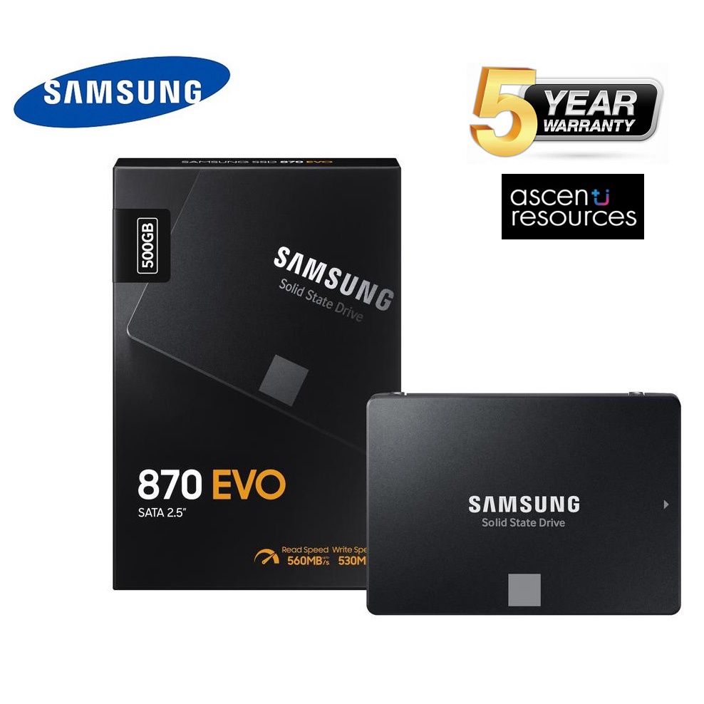 500 GB SSD SATA SAMSUNG 870 EVO (MZ-77E500BW) | Lazada.co.th