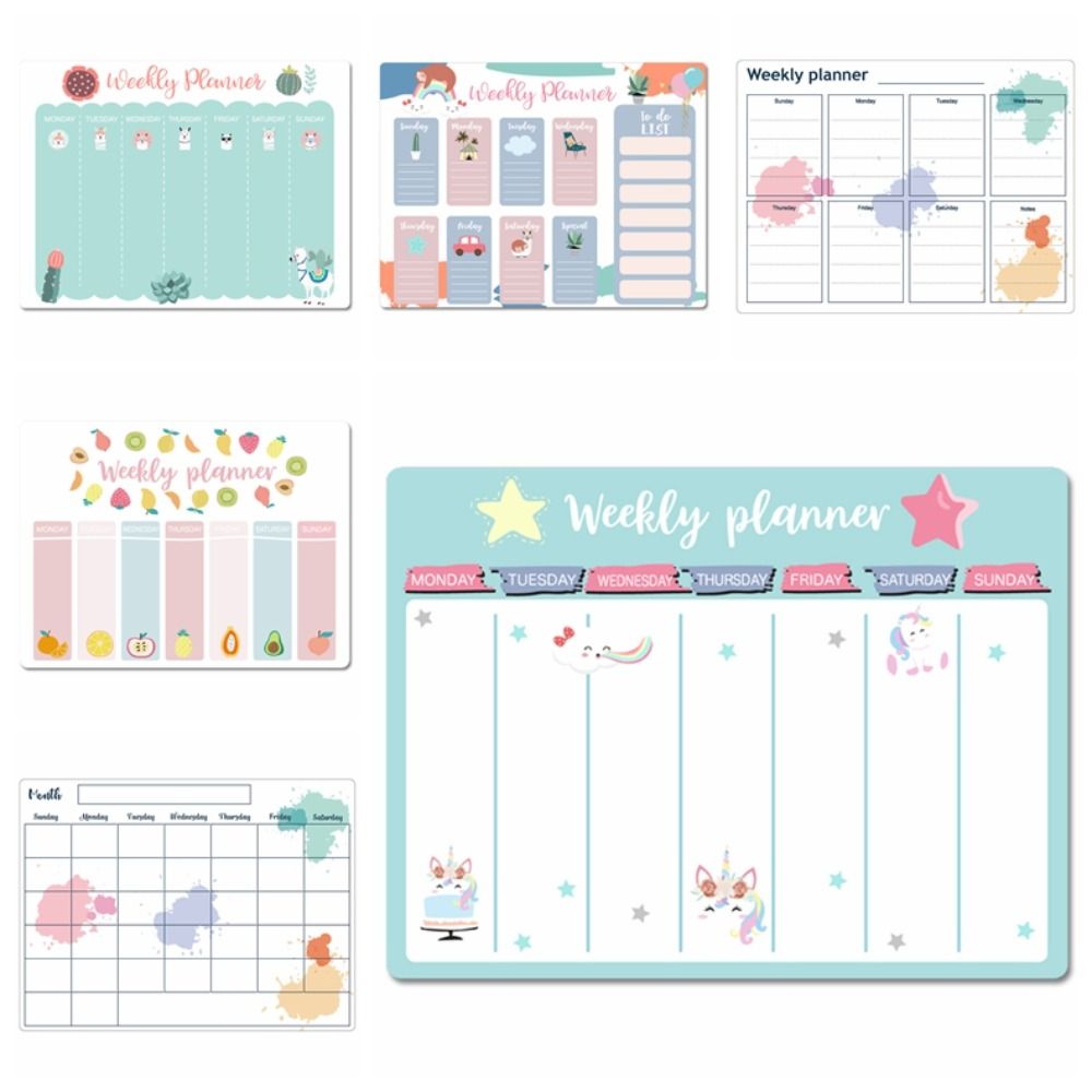 Magnetic Planner Sticker Kawaii Work Plan Magnetic Fridge Sticker ...