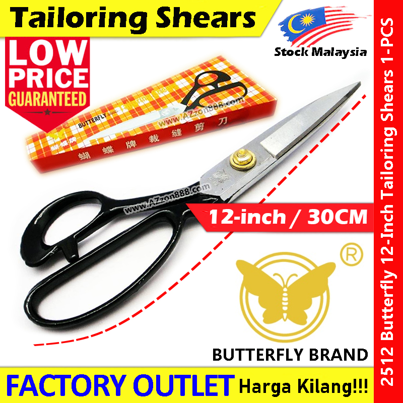 Butterfly Tailoring Shears Metal Scissors / Gunting Kain Buttery ...