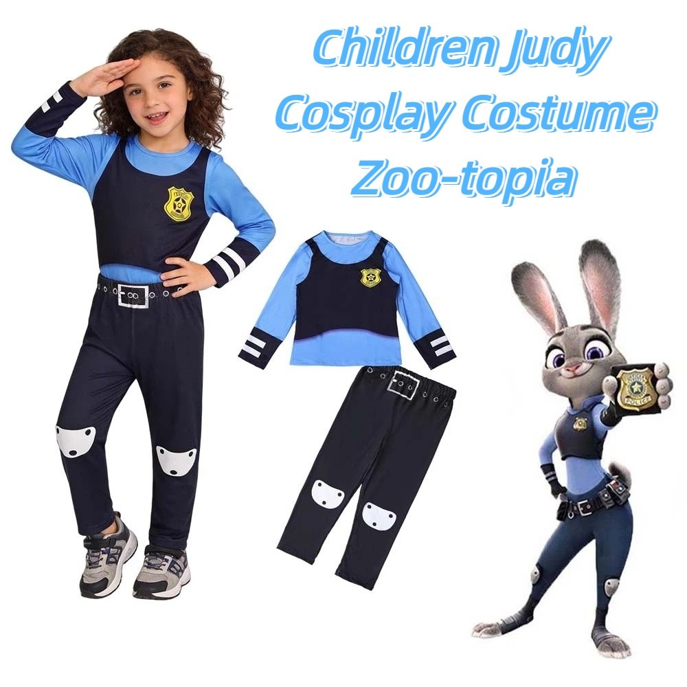 Movie Character Zoo-topia Children Judy Cosplay Costume Judy Bunny ...