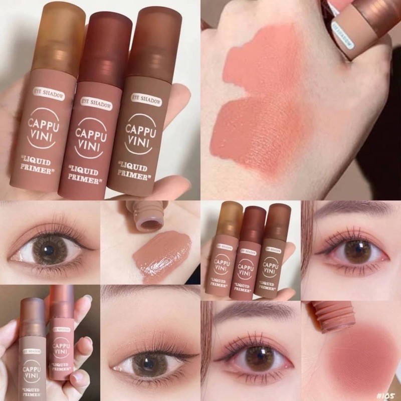 Cappuvini Eyeshadow อายแชโดว์ แบบน้ำ เนื้อแมตต์ - COME BEAUTYFUL 6 ...
