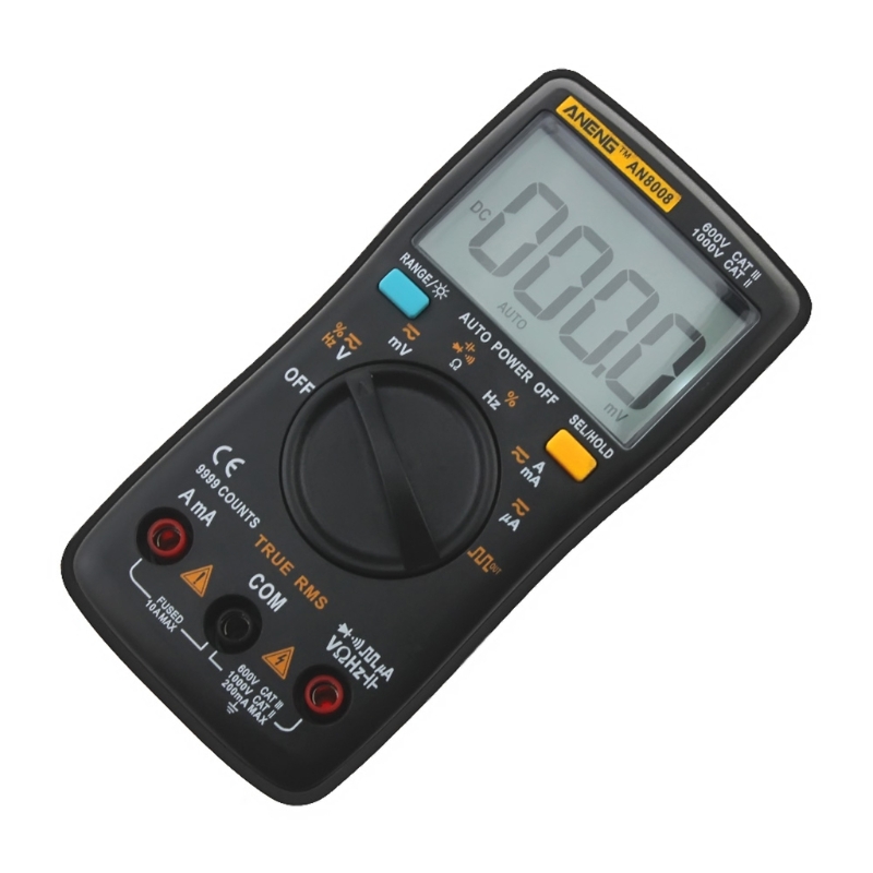 【New Arrivals】AN8008 9999 count True-RMS Digital Multimeter Square Wave ...