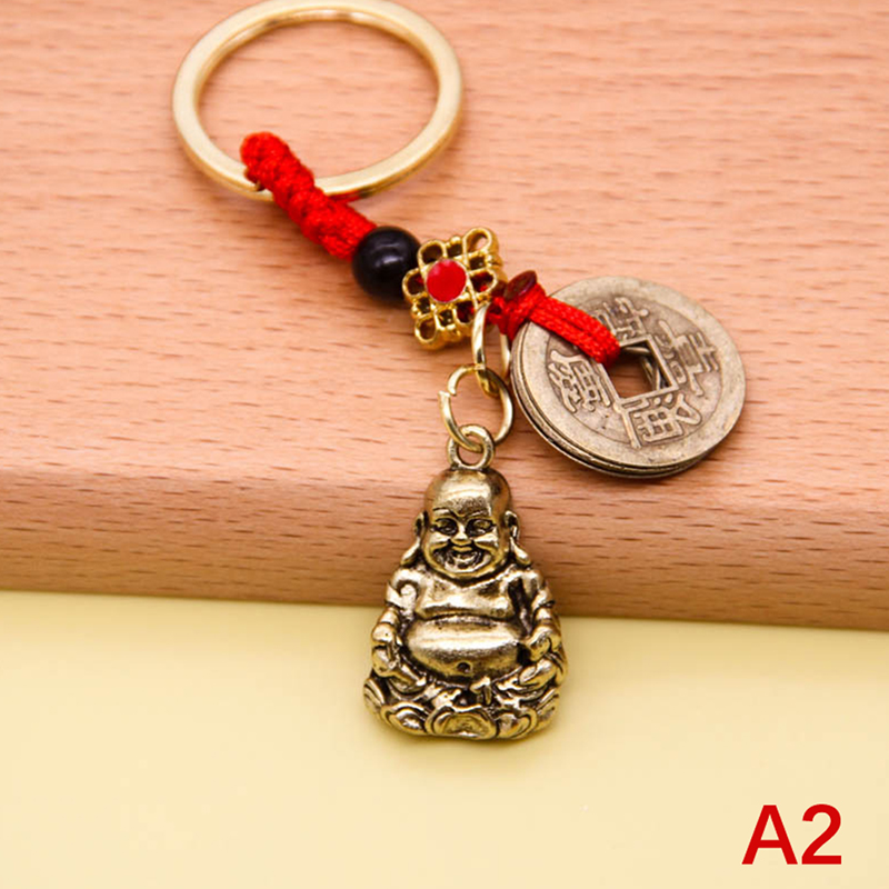 Handmade Rope Vintage Copper Money Coin Key Chain Fortune Coins Gourd ...