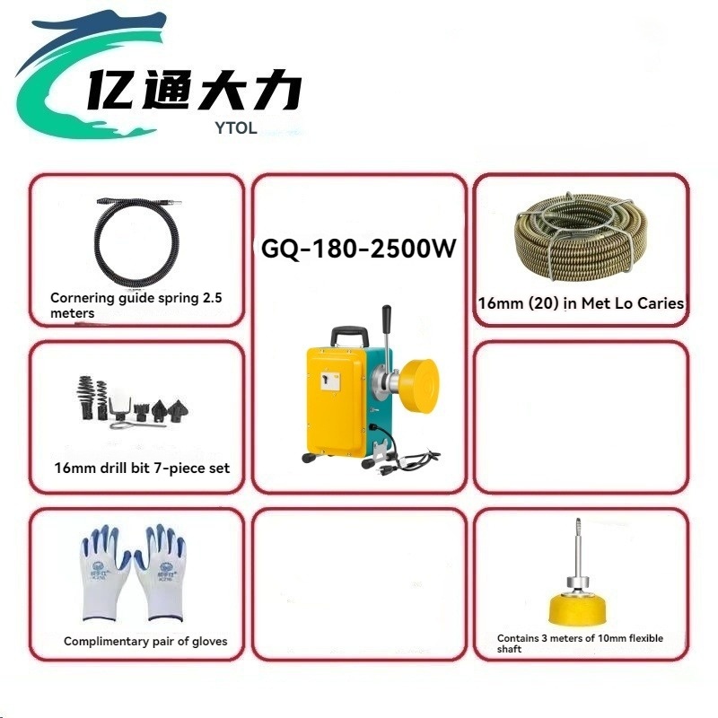 GQ-180 Fully Automatic sewer declogger Declogging tools machine ...
