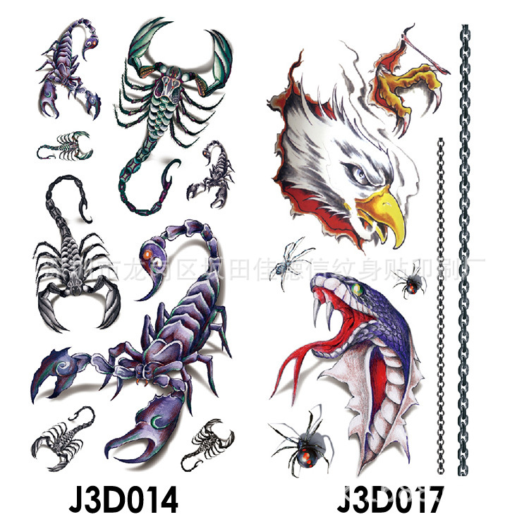【Global top-seller】3D tattoo stickers three-dimensional tattoo stickers ...