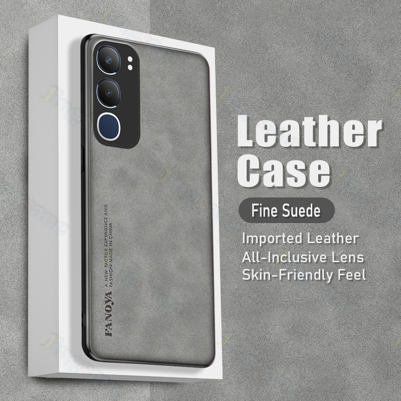 For Vivo Y19S Case Frosted Soft Vintage Leather Anti Drop For Vivo Y19S ...