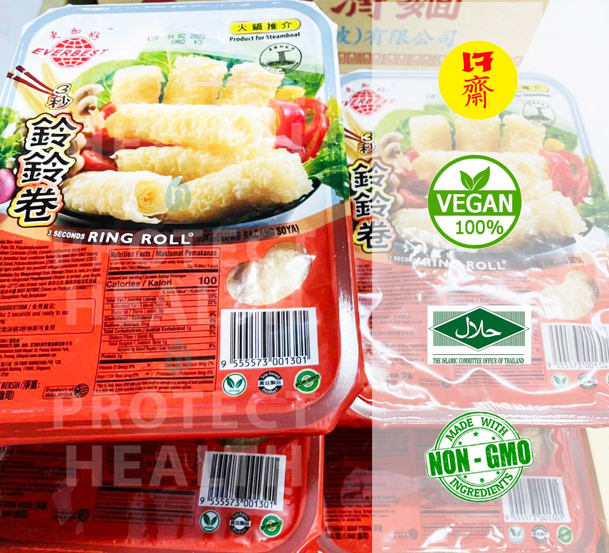 Ring roll ฟองเต้าหู้อบม้วน ริงโร่ ชาบู 24ชิ้น - eb thailand - ThaiPick