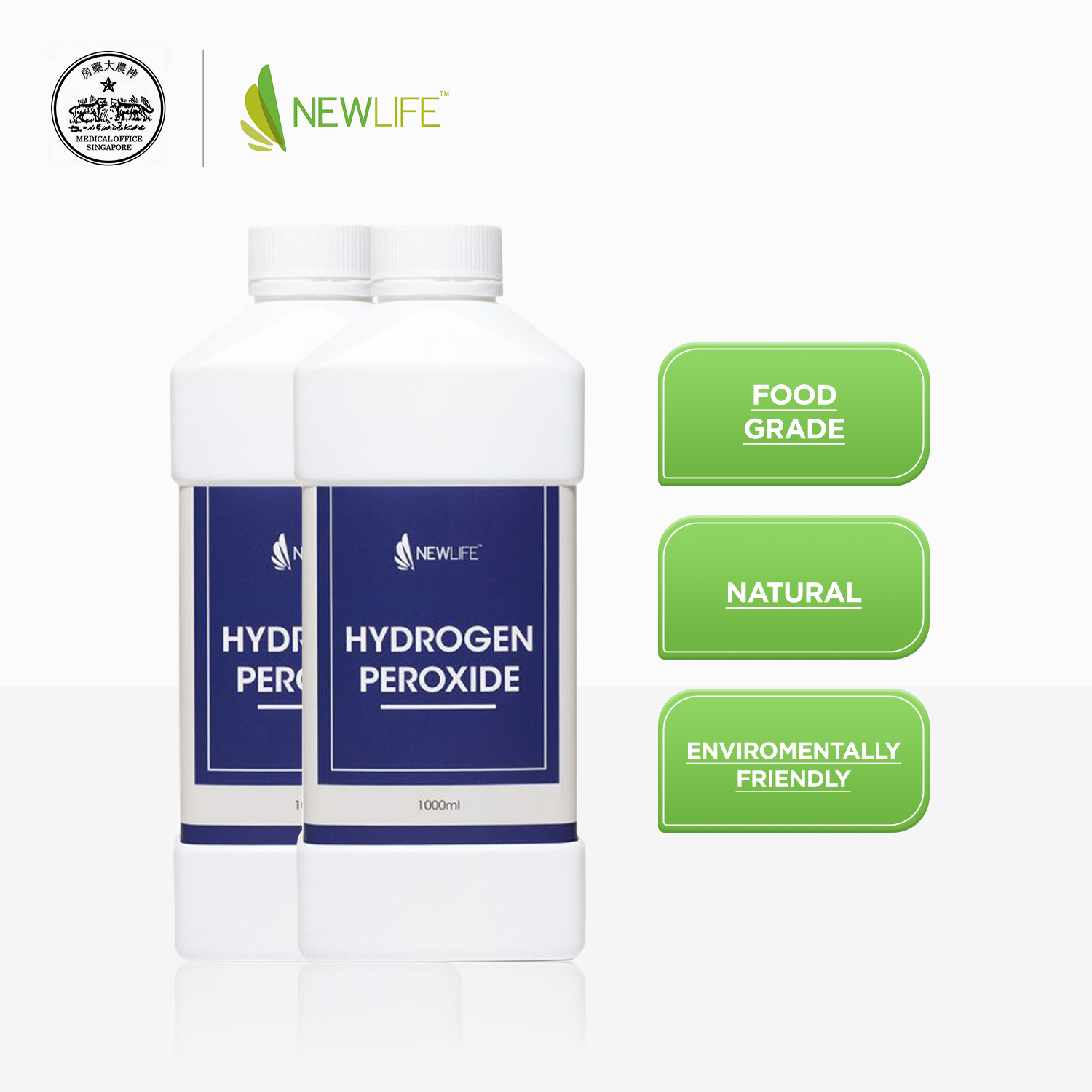 NewLife Hydrogen Peroxide 3% Solution (1000ml) for Plants, Gardening ...