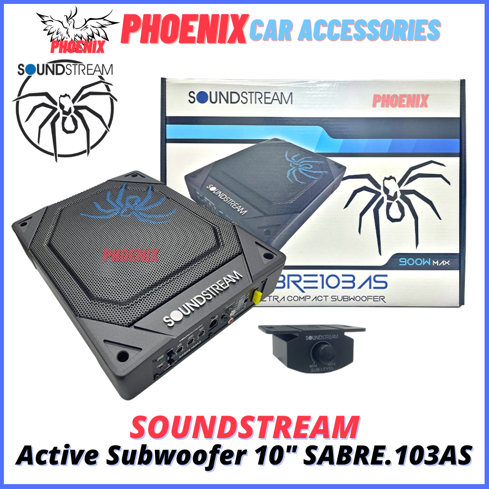 SOUNDSTREAM Ultra Compact Active Subwoofer with Amplifier Bass (10 ...