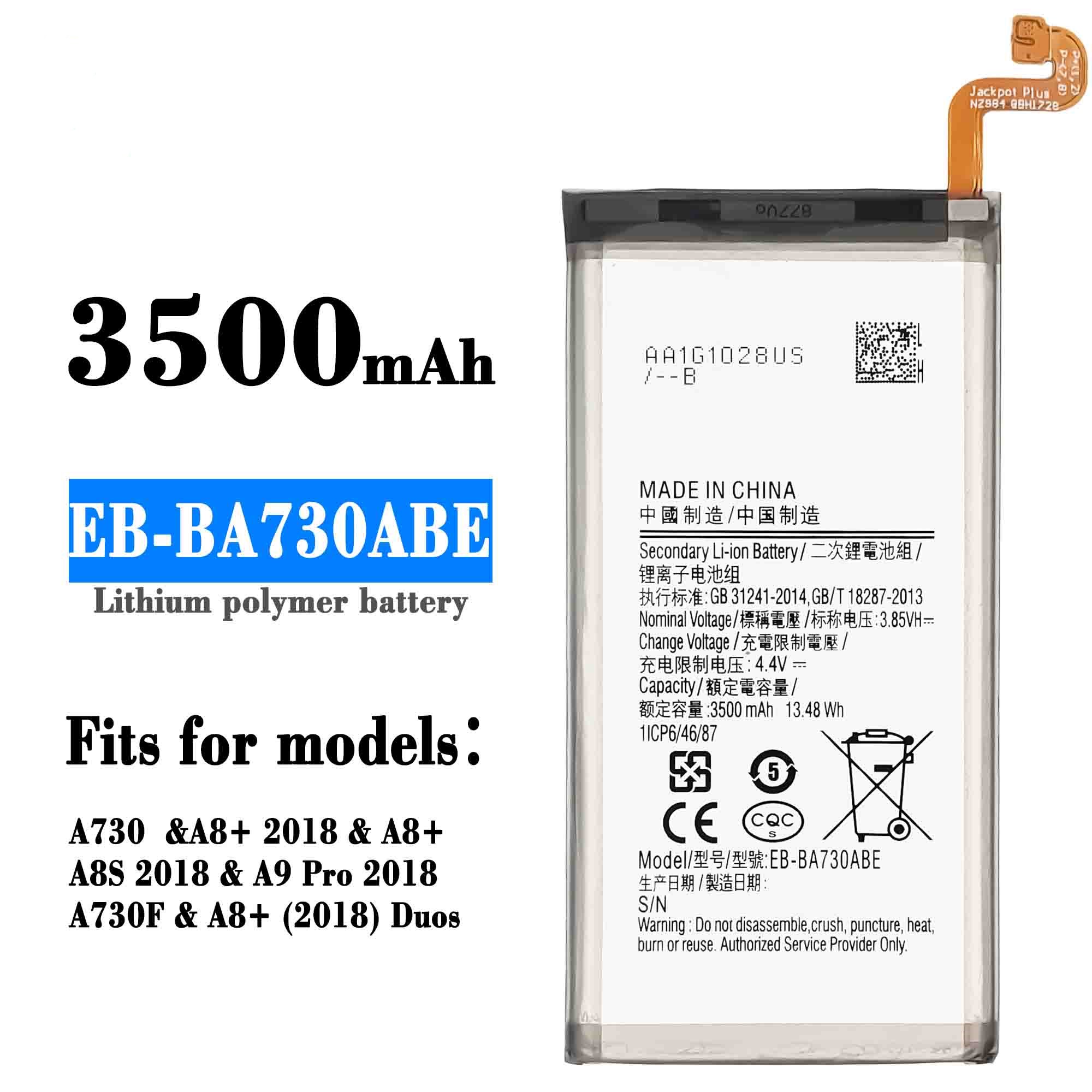 แบตเตอรี่ Samsung A8+ A8 Plus A730 Battery For Samsung A8 Plus A8+รับ ...