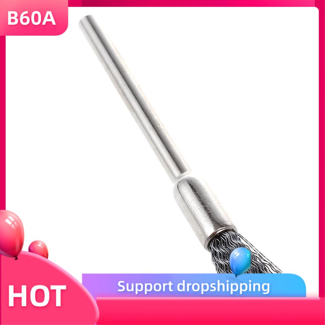 B60A 5Pcs Wire Brush For Drill 3 Mm X 5 & 5 Pcs 15 Mm Steel Wire Brush ...