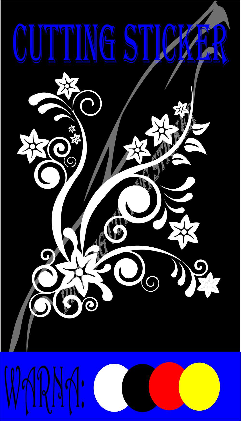 cutting mobil stiker mobil 3d bunga batik hidup stiker buat mobil truk ...