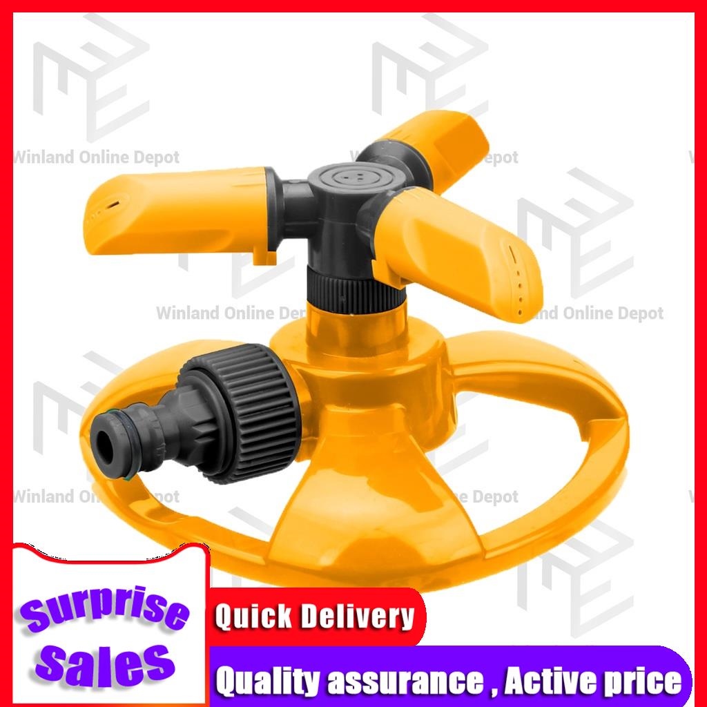 INGCO by Winland Plastic 3 Arm Rotary Garden Sprinkler Garden Sprayer ...
