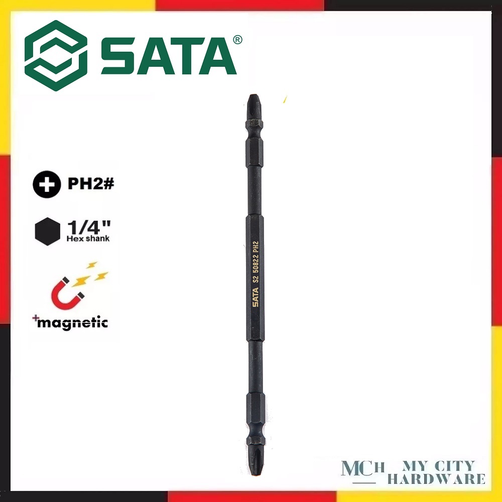 SATA PH2 x 150mm Double-Ended Screwdriver Bit 59822# | Lazada