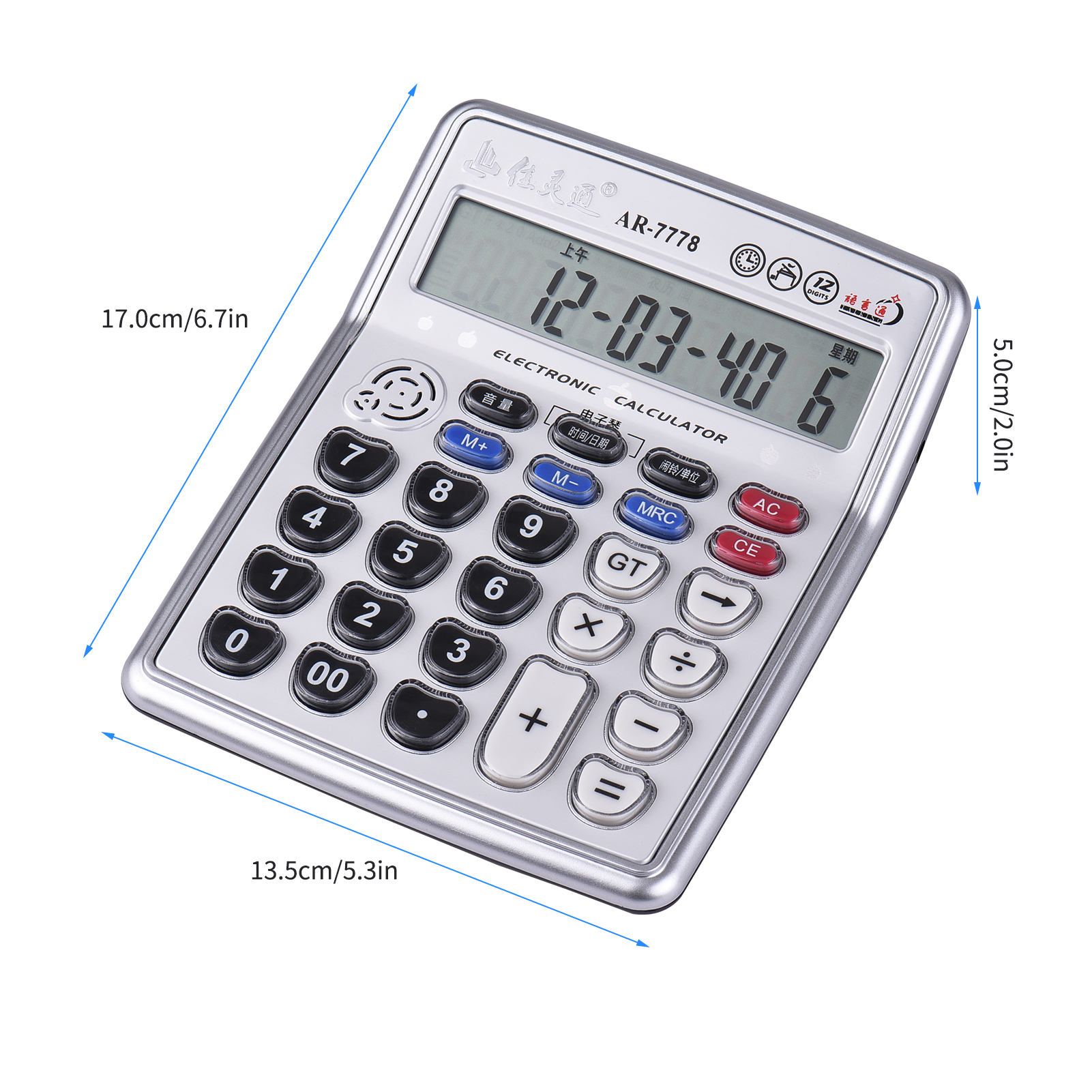【Unbeatable Prices】 Musical Desktop Calculator 12-Digits LCD Display ...