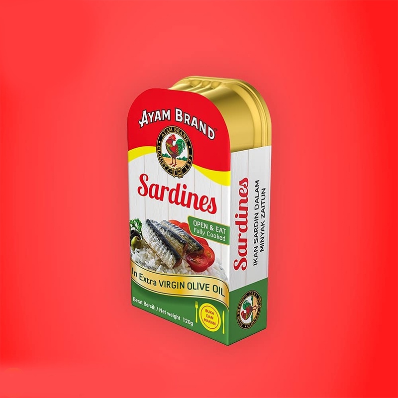 Ayam Brand Sardines In Extra Virgin Olive Oil 120g Ikan Sardin Open ...