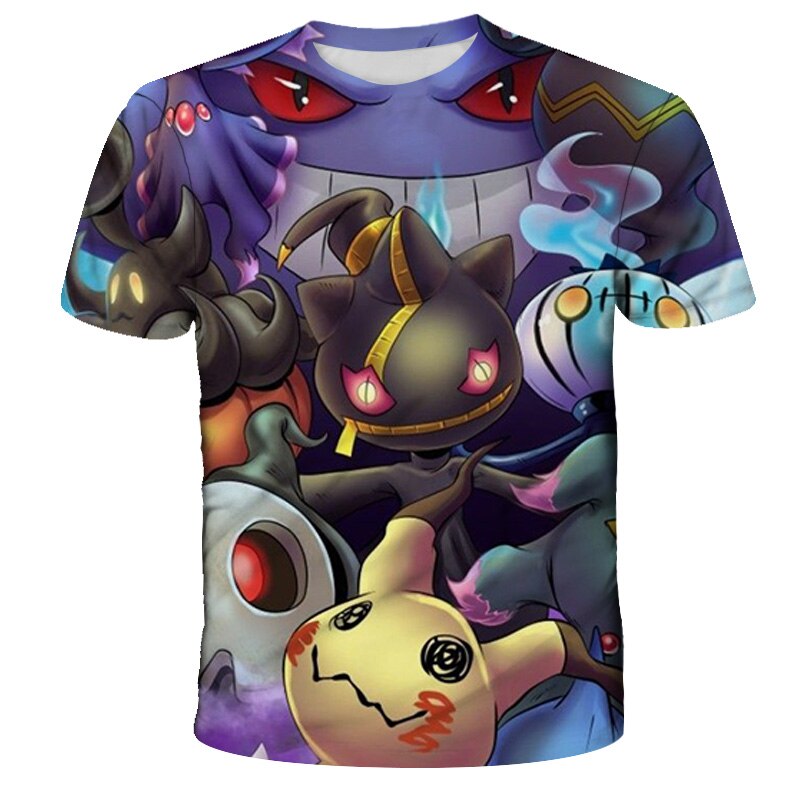 3D Printed Pokemon Series T-shirt Children's Clothes Catroon Casual ...