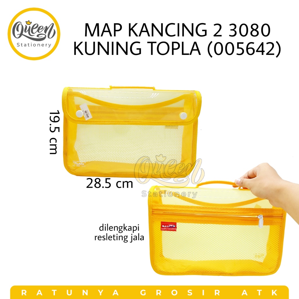 1 PCS MAP KANCING 2 3080 KUNING TOPLA / MAP JALA / TAS DOKUMEN (005642 ...