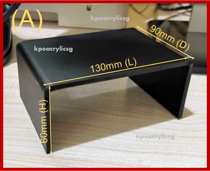 [Ready Stock] Matte/Frosted Black Acrylic U Shape Stand - Plexiglass ...