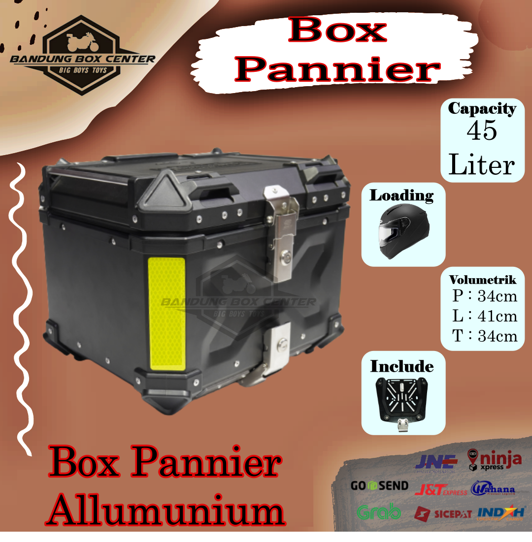 Box Motor Panier Box Pannier Box Almunium 45 Liter Alumunium Top Box ...