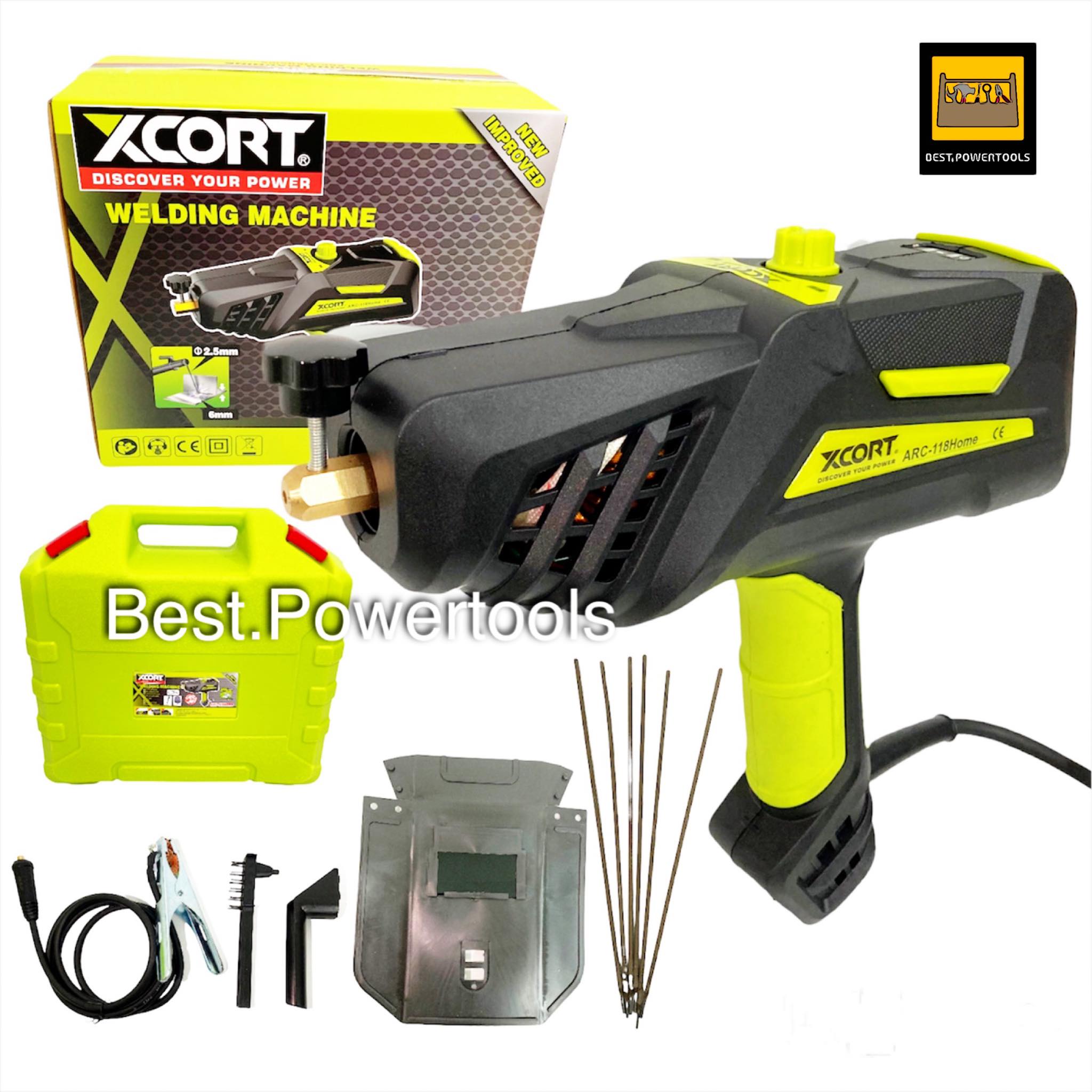 XCORT ปืนเชื่อมไฟฟ้าแบบพกพา ตู้เชื่อมแบบพกพา 3200W ARC118 กระแสไฟคงที่ ...