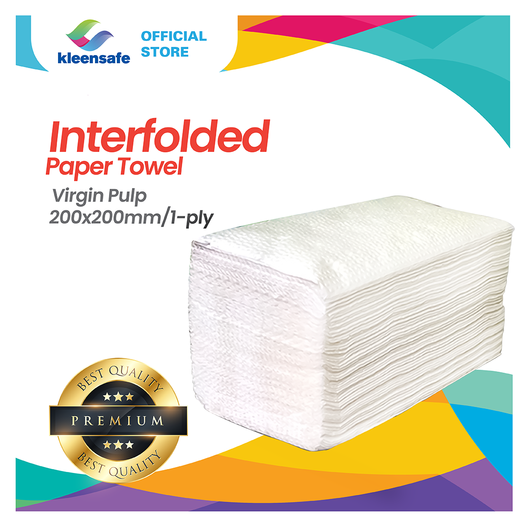 Kleensafe 1ply 200x200 mm 150 Pulls Interfolded Tissue Premium Quality ...