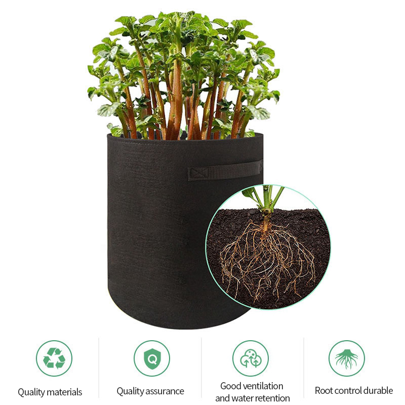 2/3/5/7/10 Gallons Grow Bags Felt Potato Tomato Planting Planter With ...