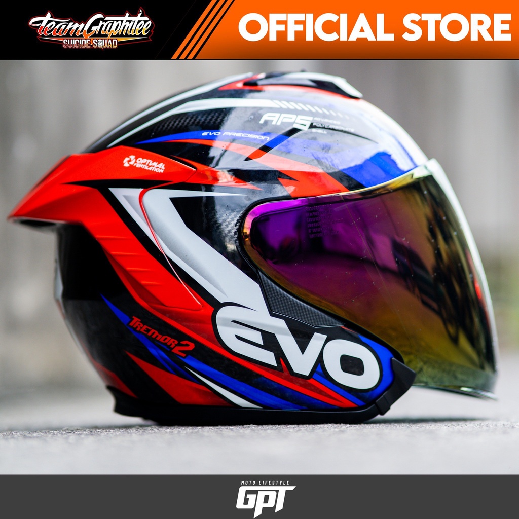 EVO HELMET Rx-5 Tremor 2 Half Face Dual Visor w/ Free Clear Lens odgs ...