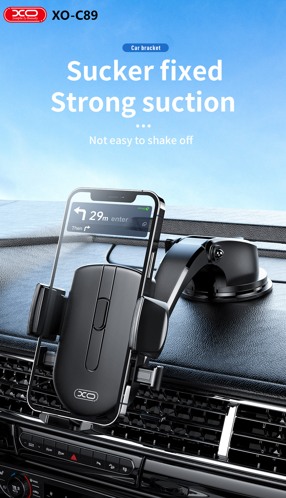 (รับโค้ดส่วนลด5-25%) ที่จับโทรศัพท์ XO C89 Adsorption Bracket (ส่งด่วน ...