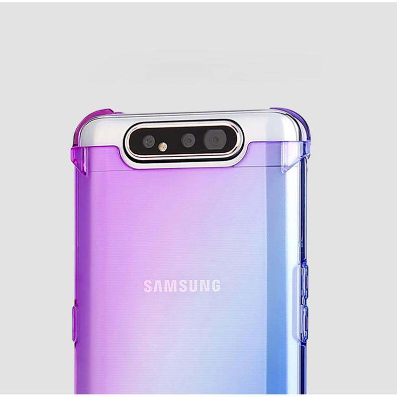 tzmar for Samsung Galaxy A80 Rainbow Aurora Anti-Shock Case Cover Back ...