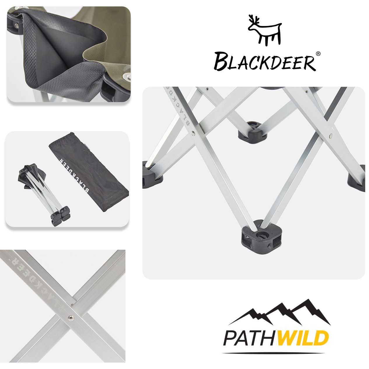 BLACKDEER ALUMINIUM ALLOY FOLDING CHAIR (M) เก้าอี้แคมปิ้ง ขนาดเล็กพับได้ พกพาสะดวก รับน้ำหนัก ...