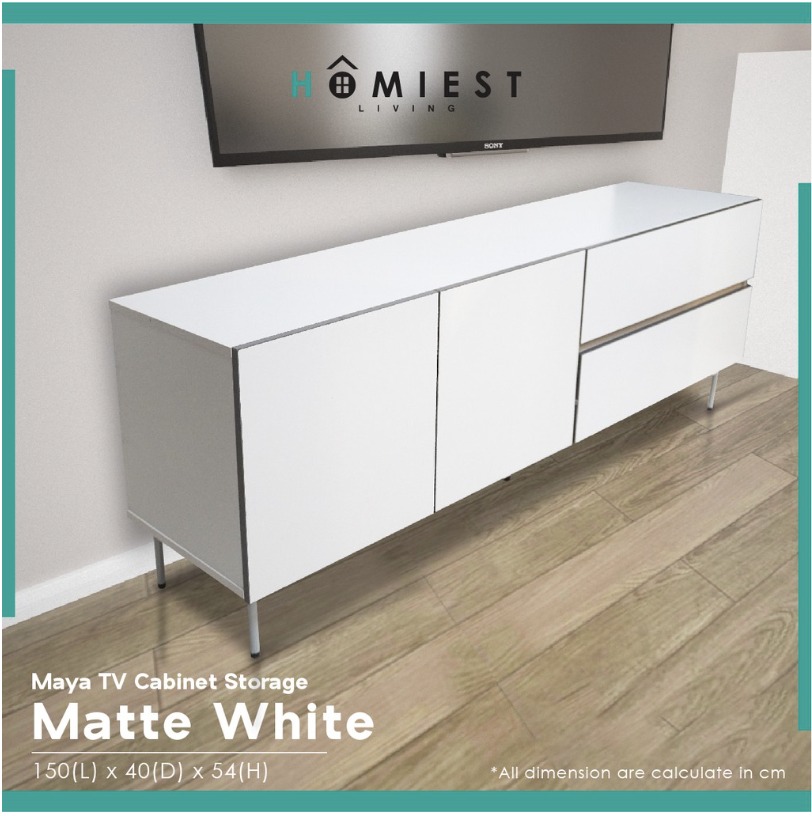 (Free Installation) Homiest / TV Console / Melamine Laminate / 1.5m ...
