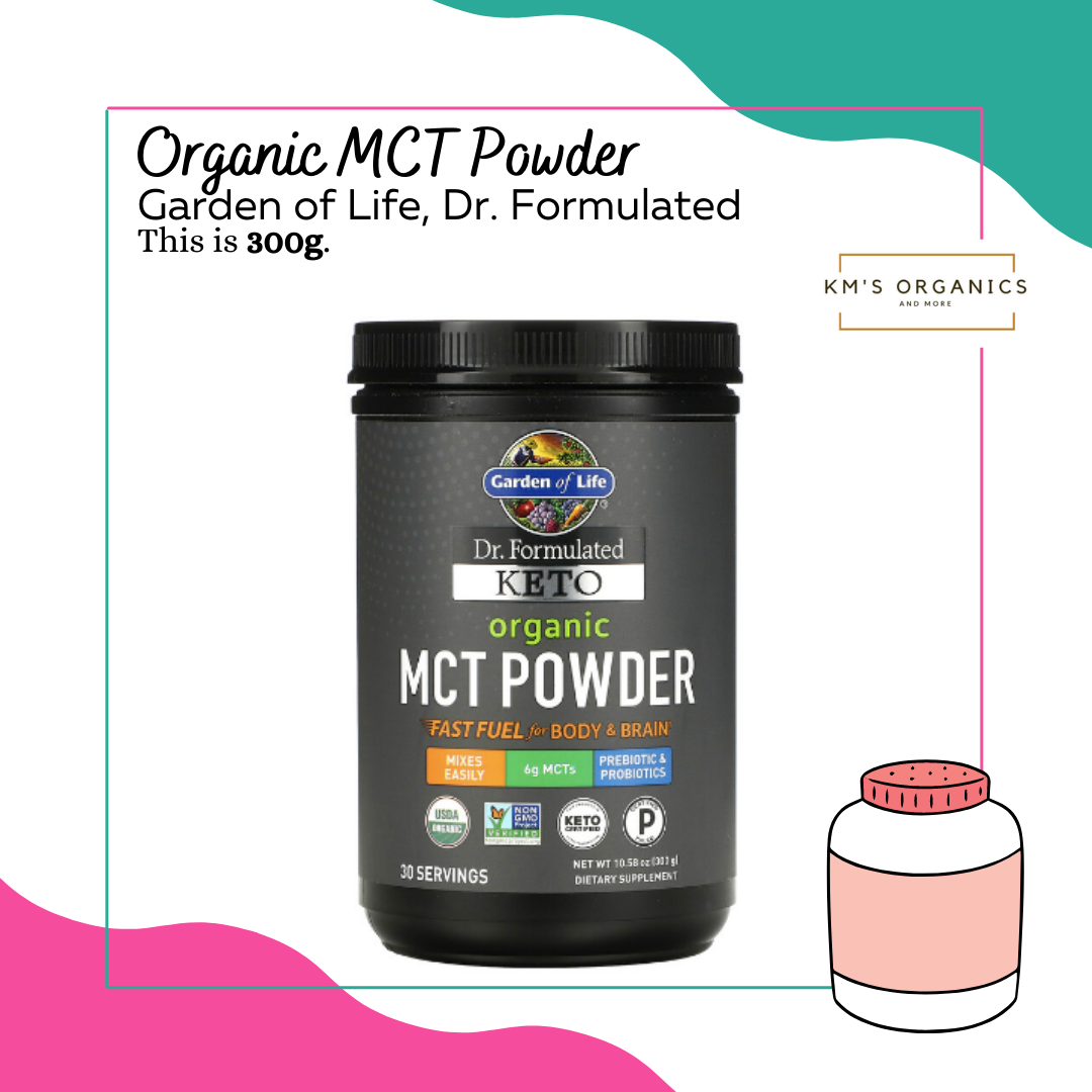 Organic MCT Powder, 10.58 oz (300 g) by Garden of Life Dr. Formulated ...
