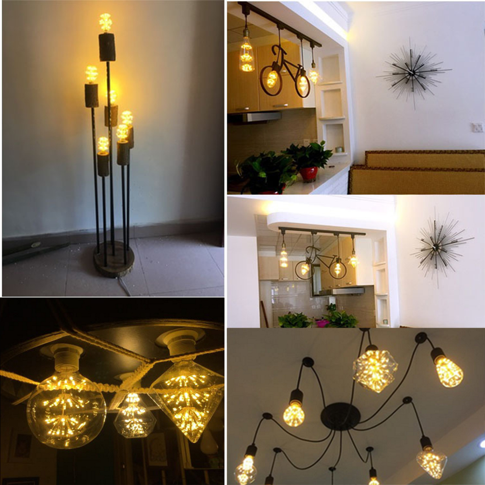 【TopazTrove】110V 220V LED Bulb E27 E26 Retro Vintage Gypsophila Bulb ...